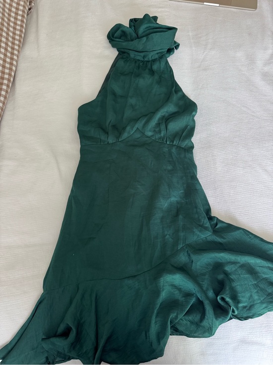 Selfie Leslie | Dresses | Selfie Leslie Deep Teal Green Halter Dress ...
